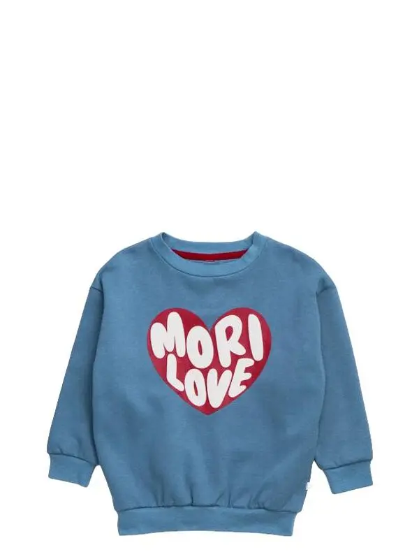MORI Oversized Printed Sweatshirt - Moonlight Blue