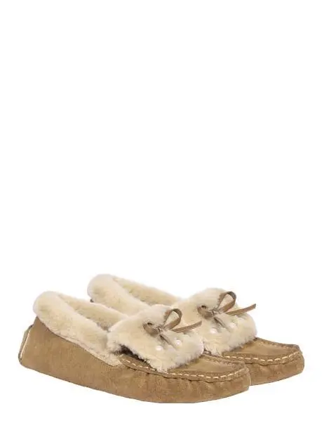 JELAVU Moscow Suede Moccasin Slipper - Cognac