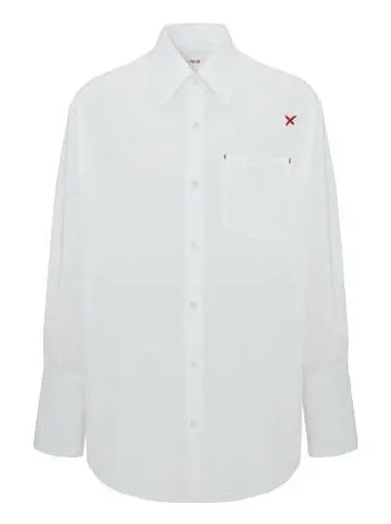 PCFG Cotton Oversized Shirt - White