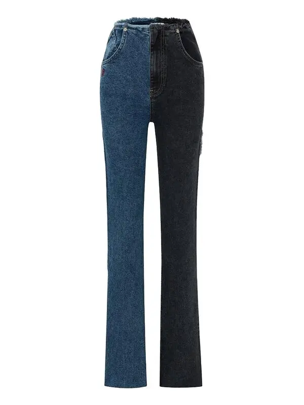 PCFG Two Tone Straight Leg Denim Pant - Blue