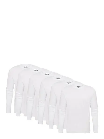 EPIC FITS Standard Long Sleeve Crew Neck T-shirt - White