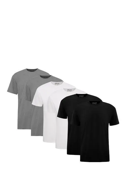 EPIC FITS Crew Neck 6-pack T-shirts - Classic Mixed Colors