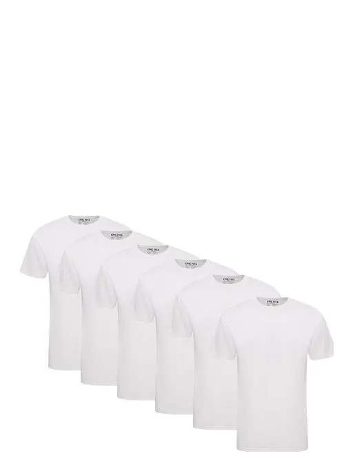 EPIC FITS Crew Neck 6-pack T-shirts - White