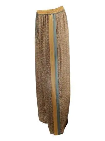 MONZLAPUR Paisley Motif Pant With Stripe - Mustard