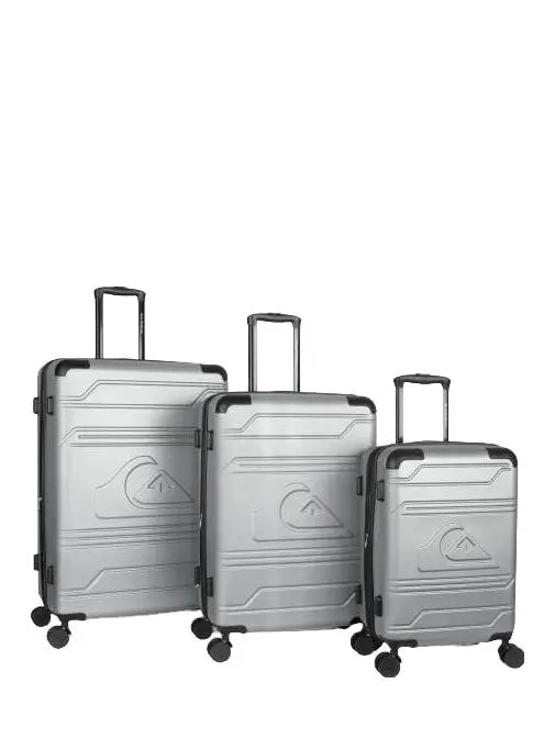 Quiksilver Rincon Hardside Expandable Luggage With Spinner Wheels - Metallic Silver
