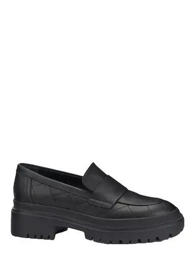 Agl Mary Soft Lambskin Leather Moccasin - Black