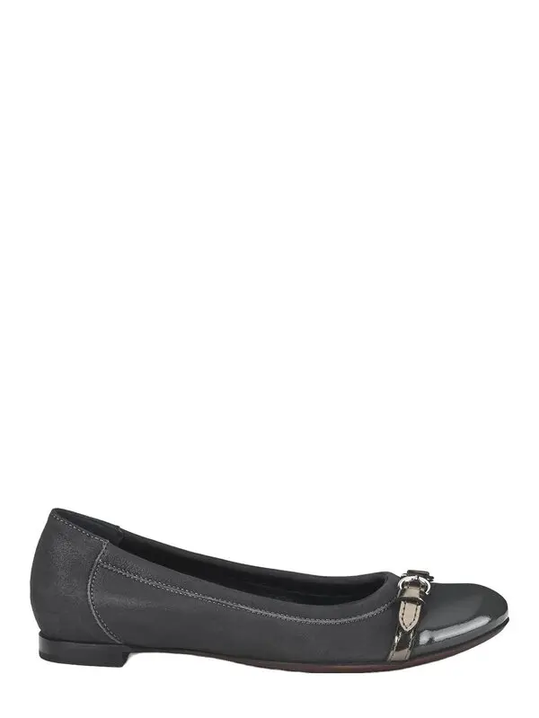 Agl Monika Cap Toe Ballet Flat - Coal