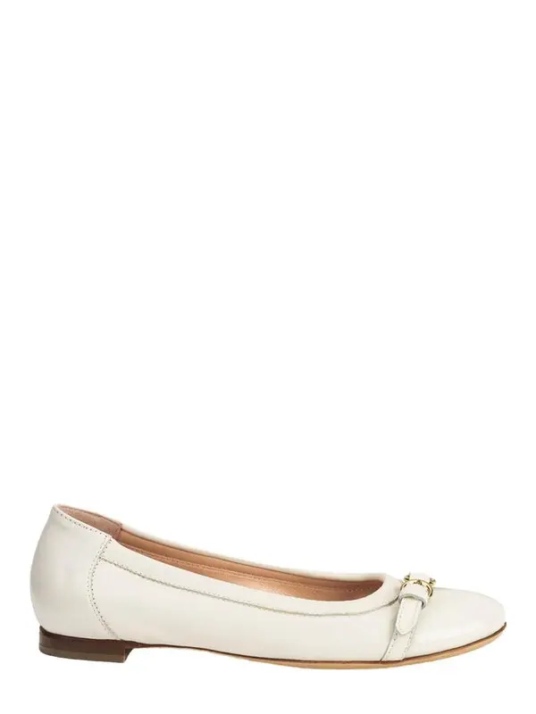 Agl Monika Cap Toe Ballet Flat - Milky
