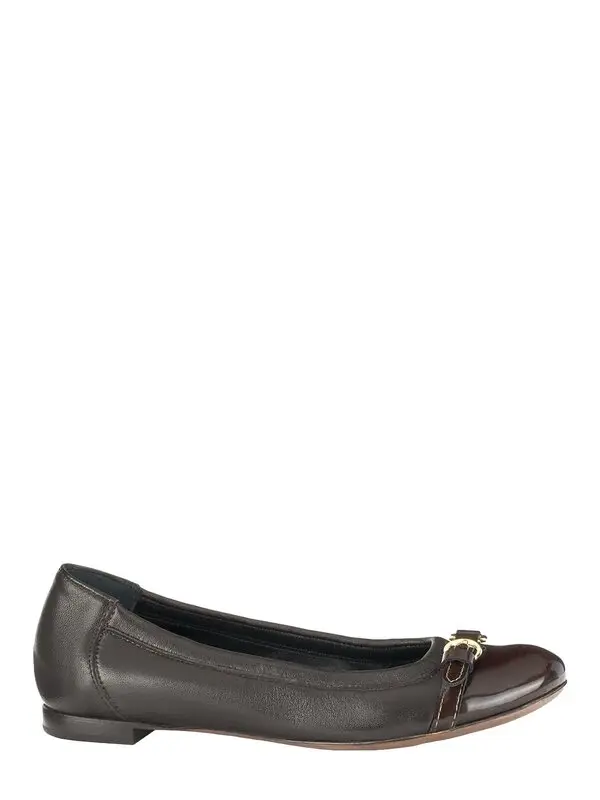 Agl Monika Cap Toe Ballet Flats - Testa Di Moro Nappa