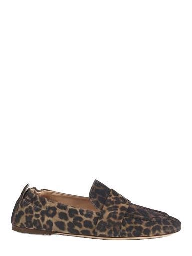 Agl Cristiana Leather Moccasins - Leopard