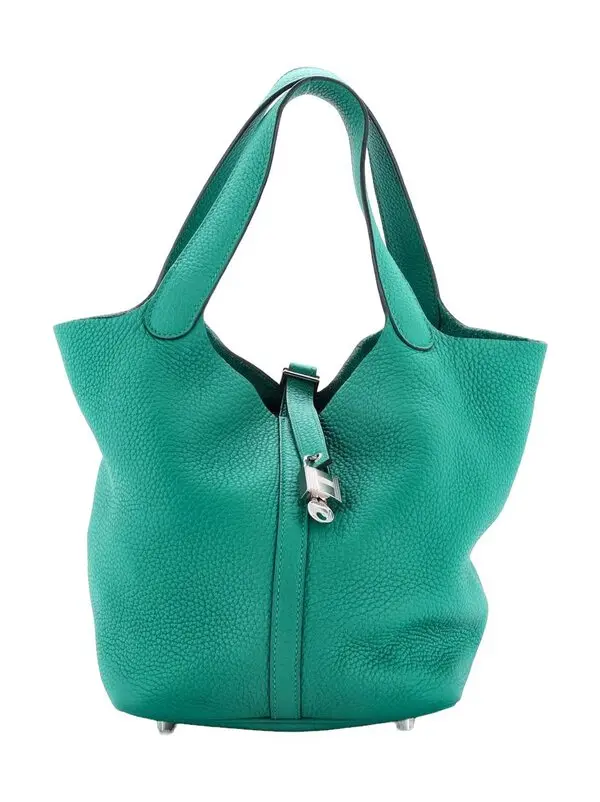 Hermès Picotin Lock Bag Clemence Mm - Vert Verone