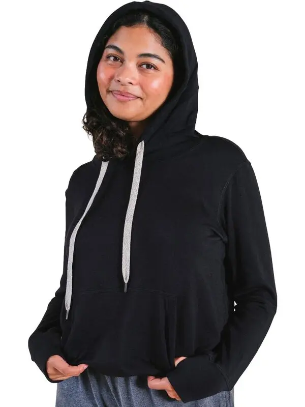POPLINEN Betty Modal Hoodie - Black
