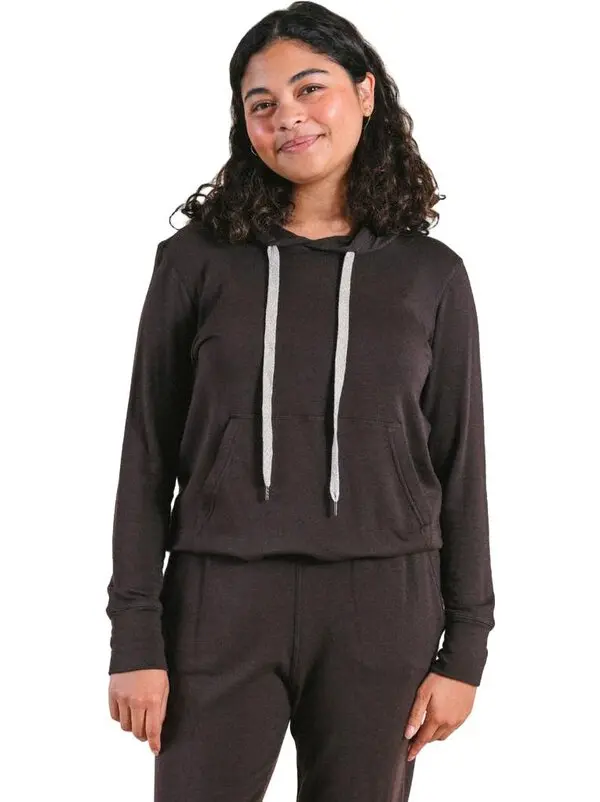 POPLINEN Betty Modal Hoodie - Dark Chocolate