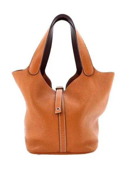 Hermès Eclat Picotin Lock Bag Clemence Mm - Brown