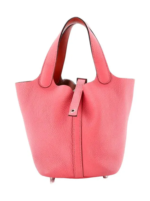 HERMES Picotin Lock Bag Clemence Pm - Rose Azalee