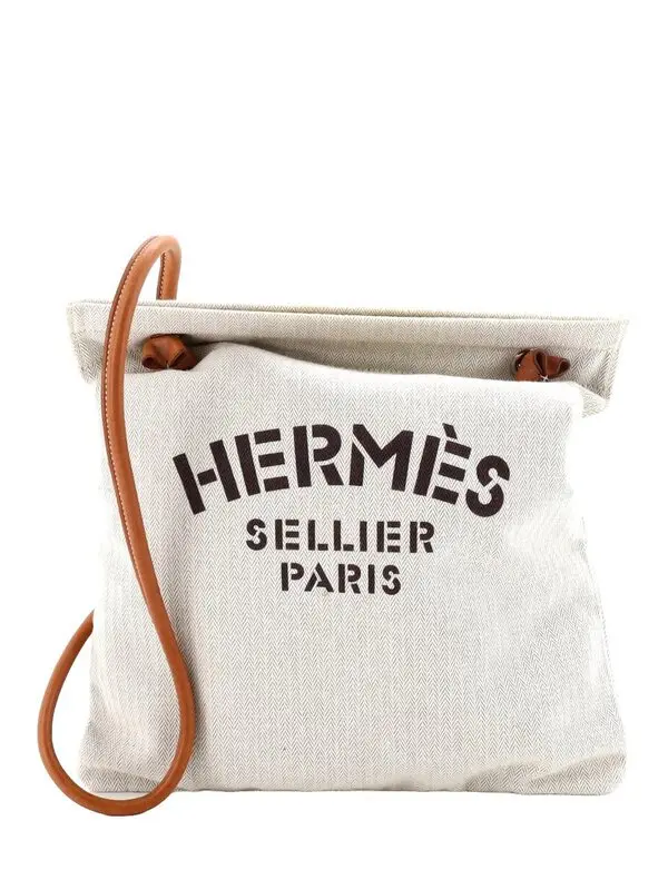 HERMES Aline Bag Toile Mm - Ecru