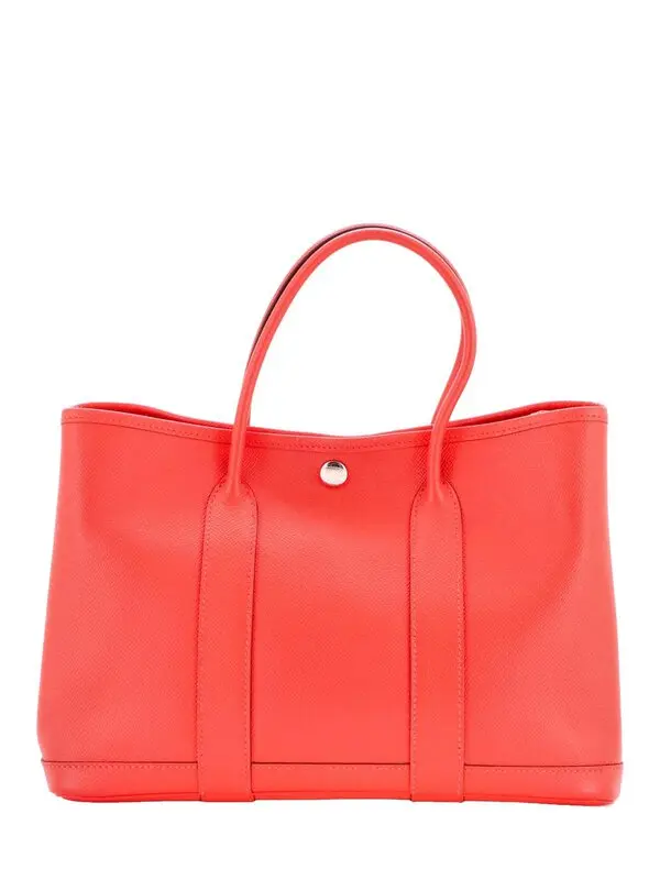 HERMES Garden Party 30 Tote Leather - Rouge Pivoine