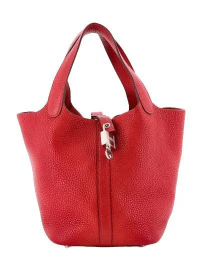 Hermès Picotin Lock Bag Clemence Pm - Red