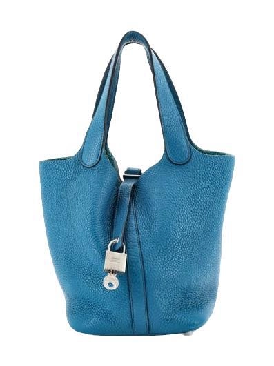 Hermès Picotin Lock Bag Clemence Pm - Blue