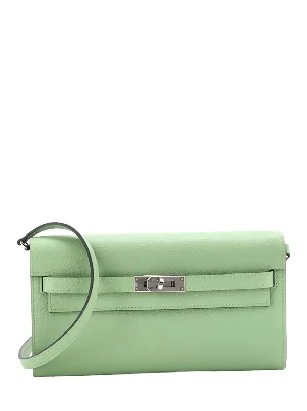 HERMES Kelly To Go Wallet Evercolor - Vert Criquet