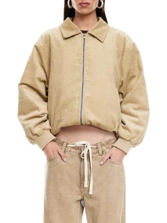 Lioness Corduroy Bomber Jacket - Latte