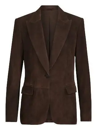 Brunello Cucinelli Suede Blazer - Rust Brown