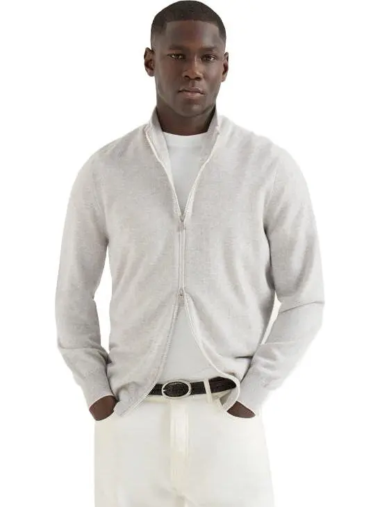 Brunello Cucinelli Cashmere Cardigan - Fog
