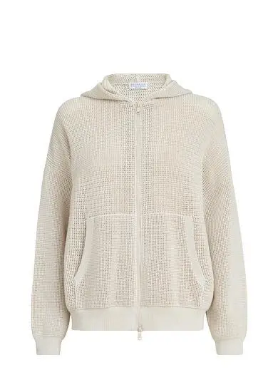 Brunello Cucinelli Sparkling Net Sweatshirt - Oat