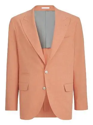 Brunello Cucinelli Blazer With Peak Lapel - Apricot