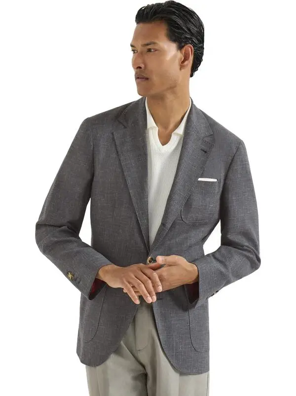 Brunello Cucinelli Deconstructed Blazer - Dark Grey
