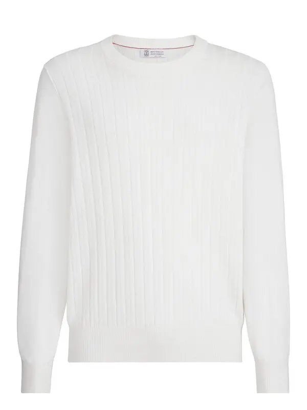 Brunello Cucinelli Cotton Crewneck Sweater - Panama