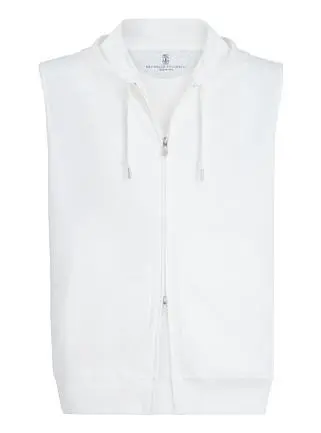 Brunello Cucinelli Sleeveless French Terry Sweatshirt - Off-white