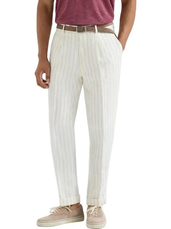 Brunello Cucinelli Twill Trousers - Panama