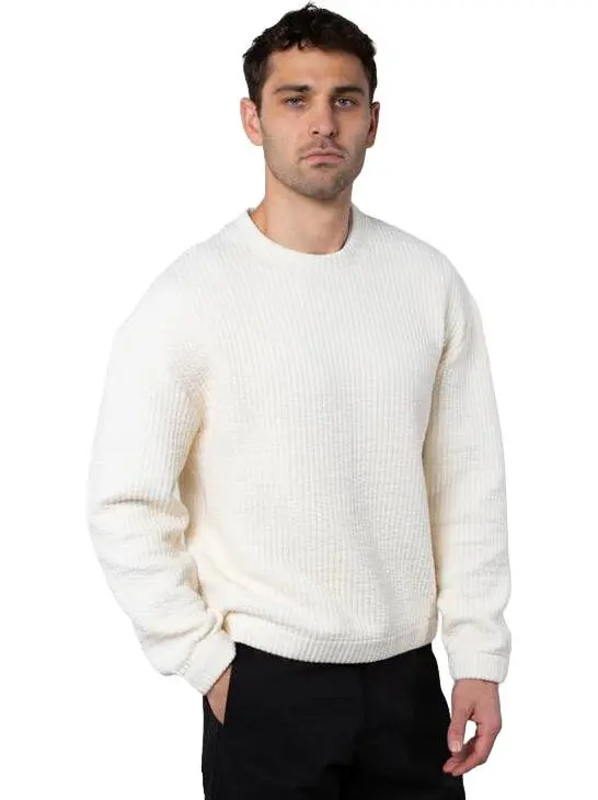LEISURE LAB Quilted Crewneck - Ivory