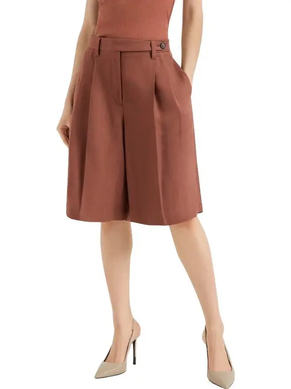 Brunello Cucinelli Bermuda Sartorial Shorts - Orange