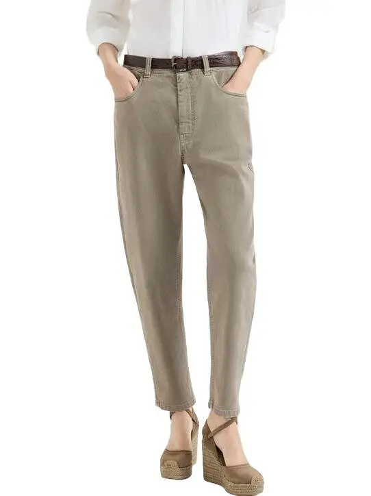Brunello Cucinelli Baggy Tapered Trousers - Military