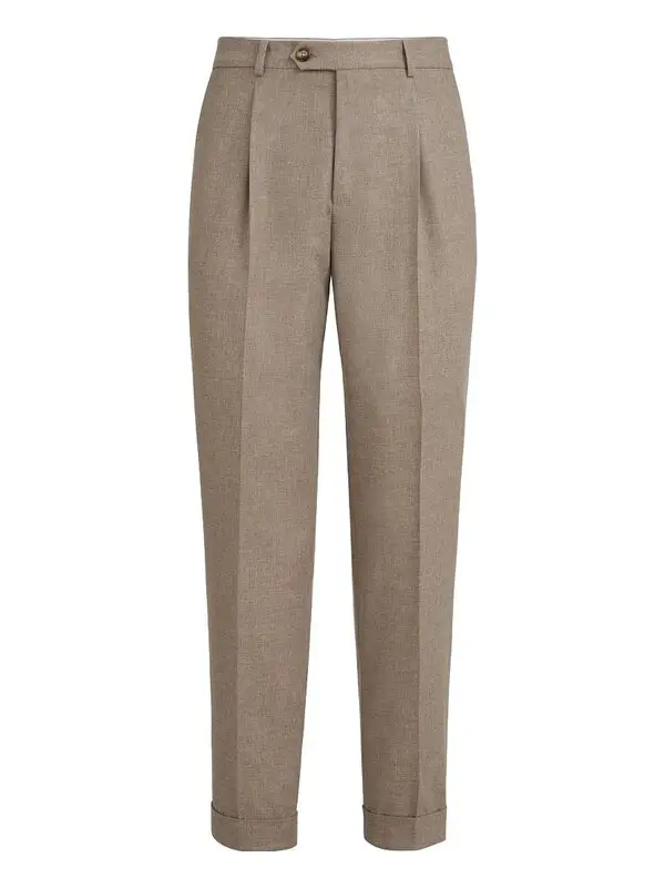 Brunello Cucinelli Pleated Trousers - Light Brown
