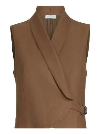 Brunello Cucinelli Linen Diagonal Vest - Mou