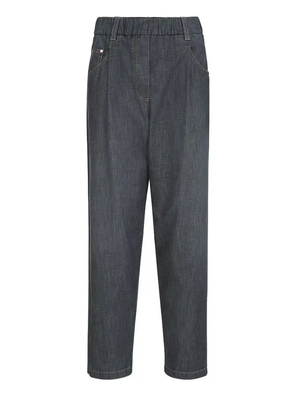 Brunello Cucinelli Five-pocket Trousers - Dark Grey
