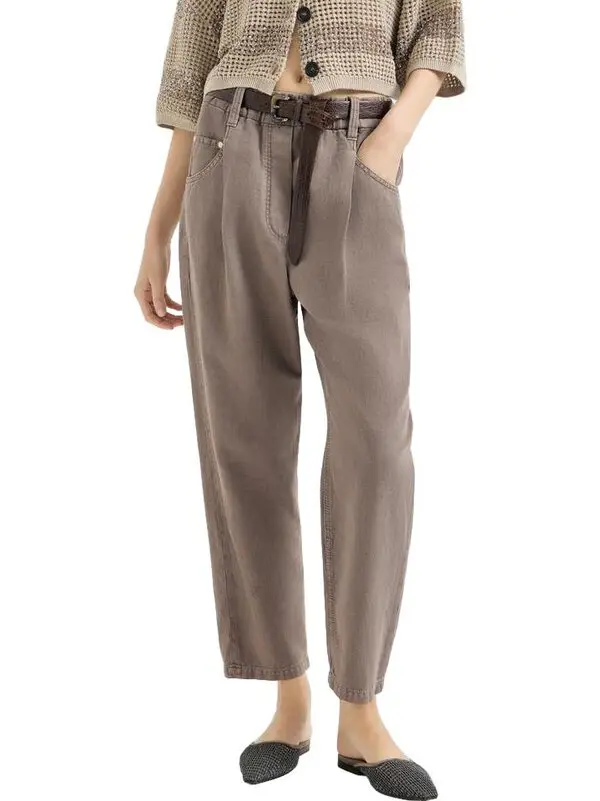 Brunello Cucinelli Five-pocket Trousers - Earth