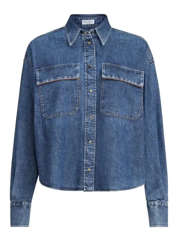 Brunello Cucinelli Button Down Shirt - Denim