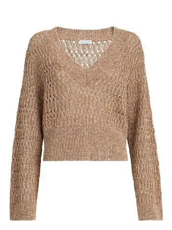 Brunello Cucinelli Cable Knit Sweater - Brown