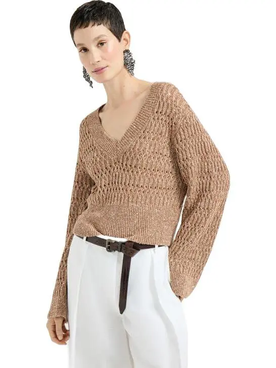 Brunello Cucinelli Cable Knit Sweater - Brown