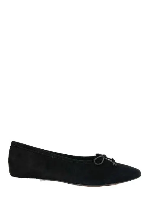 MENINA STEP Amelie Leather Ballet Flat - Black Suede