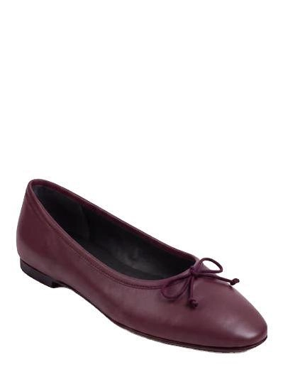 MENINA STEP Amelie Leather Ballet Flat - Wine