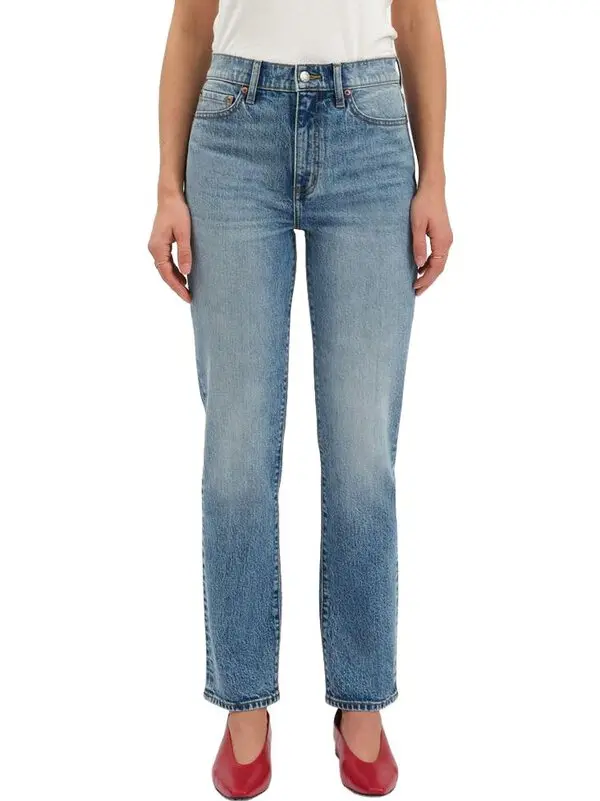 DAZE High Waist Slim Straight Ankle Jeans - Face To Face