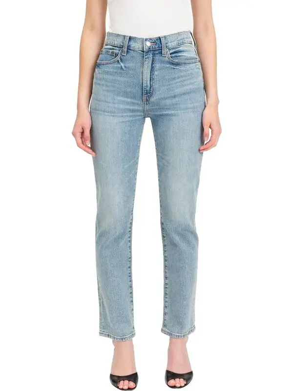 DAZE High Waist Slim Straight Ankle Jeans - Wink
