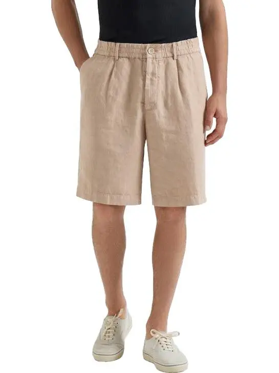 Brunello Cucinelli Linen Bermuda Shorts - Camel