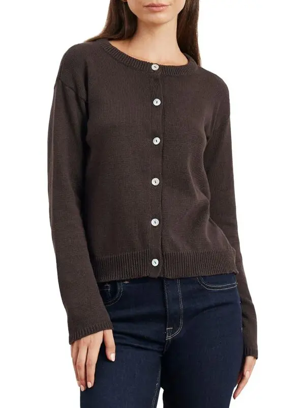 PANEROS CLOTHING Ruthie Cotton Cardigan - Cacao