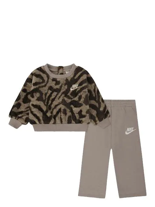 Nike Wild Warmth Sweatshirt & Wide Leg Pants Set - Mink Brown